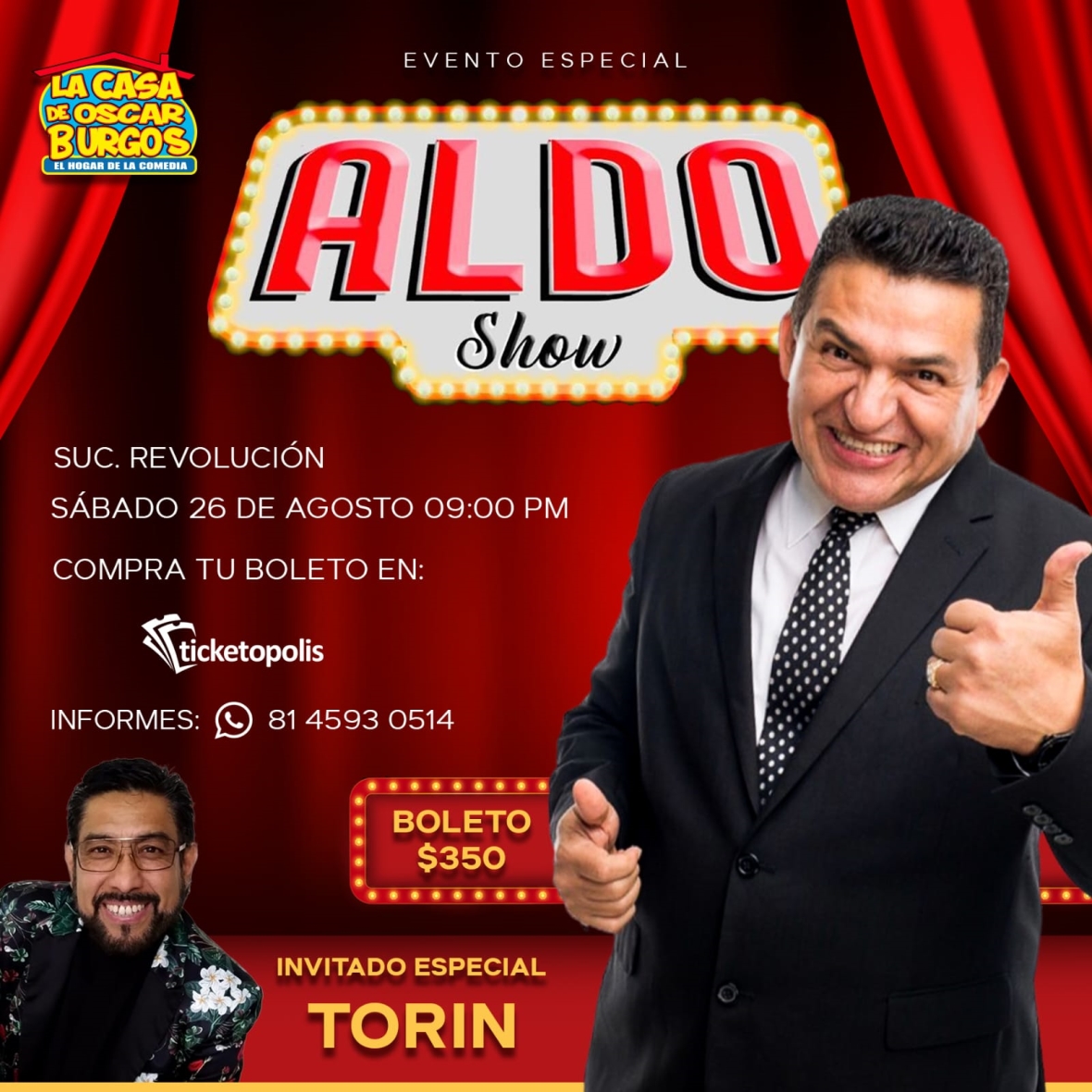 Aldo show, invitado Torín - Inicio